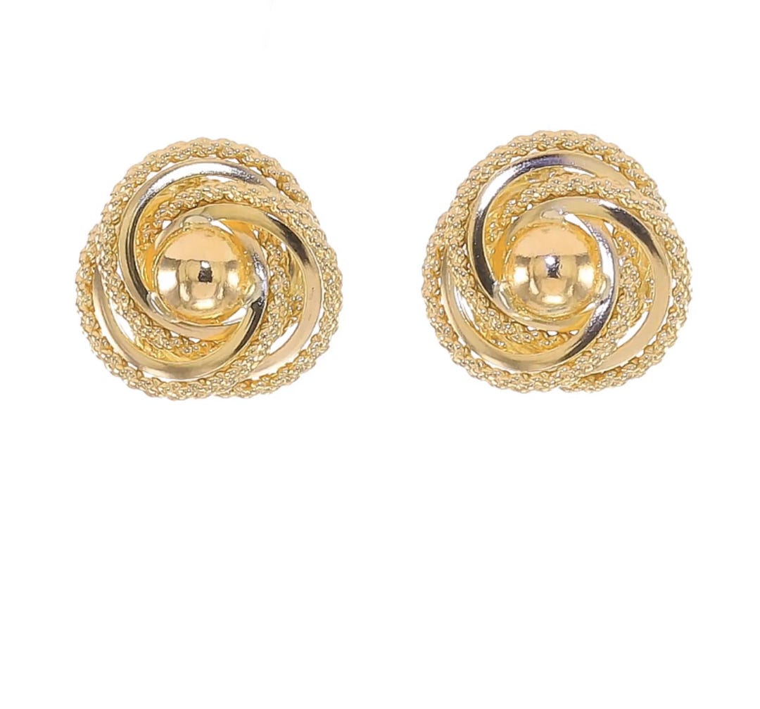 Solid 14k Yellow Gold Twist Twisted Spiral Statement Piece Luxurious ...