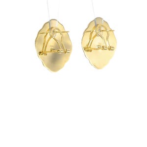 14k Yellow Gold Omega Back Gorgeous Luxurious Fancy Classic Retro ...