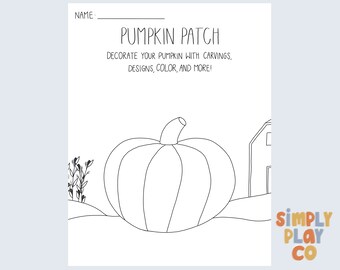 Pumpkin Patch Preschool Activity - Etsy