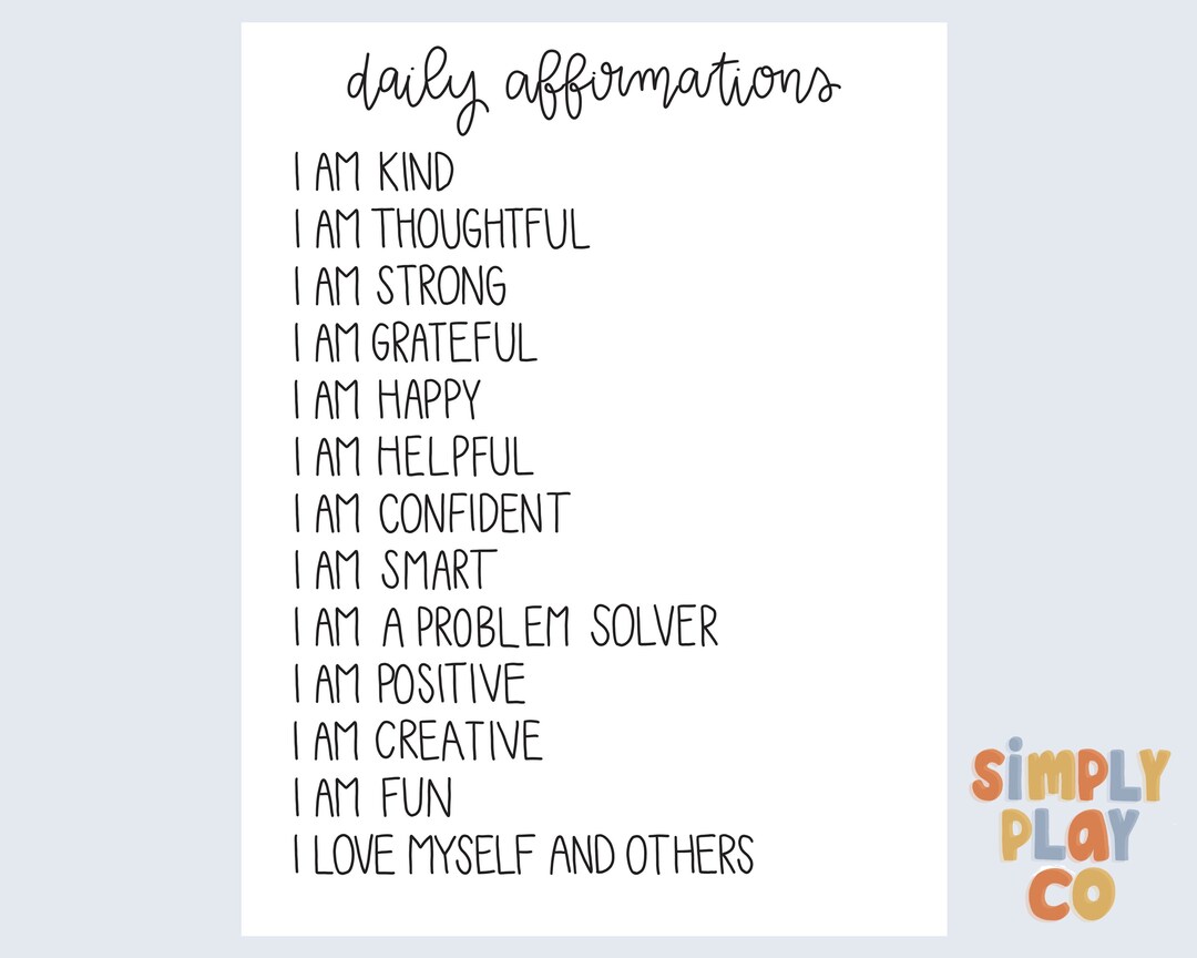 Daily Affirmations, Kids Morning Routine, Confidence Affirmations ...