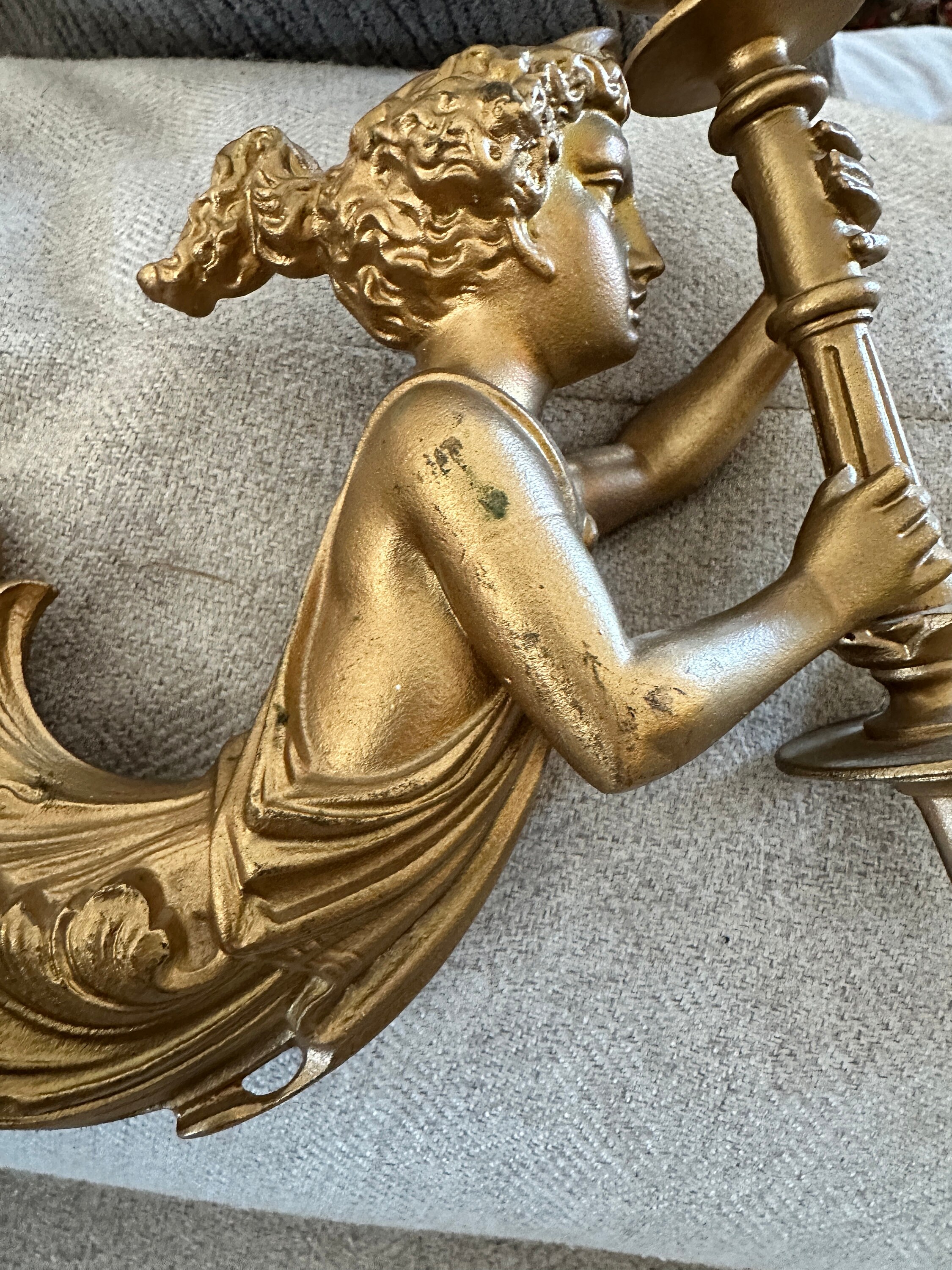 Victorian Brass Mermaid Wall Light Fixture Lamp Wall Sconce ...