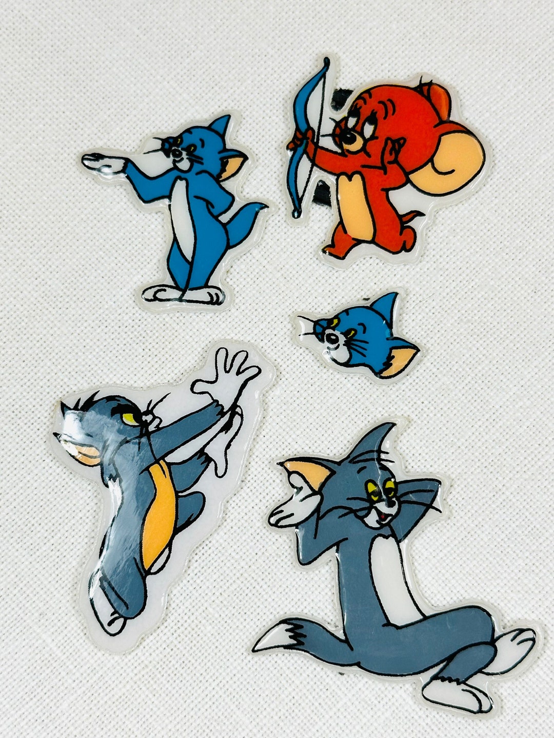Vintage Puffy Tom and Jerry Stickers Used - Etsy