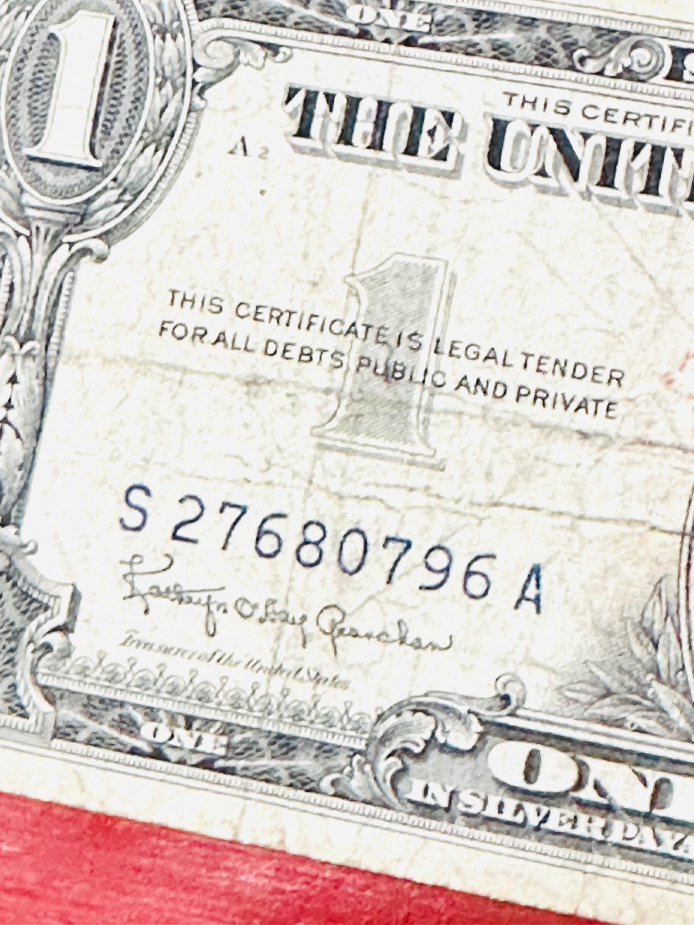 1957 B Blue Seal US One Dollar Bill Silver Certificate - Etsy