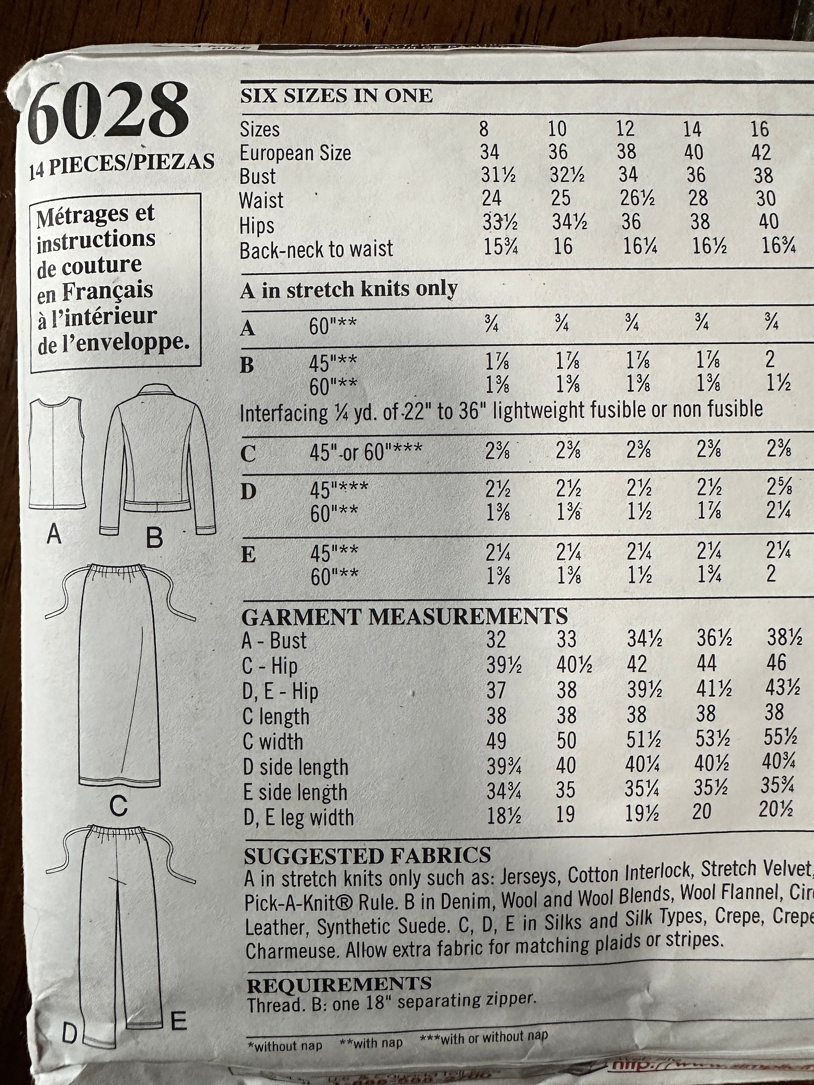 Sewing Pattern for Adult Women's Jacket Pants Shells Skirts New Look ...