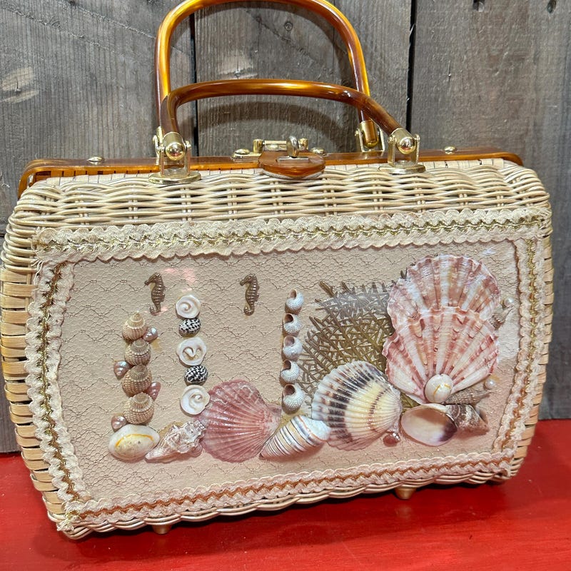 Shell Rattan Bag - Etsy