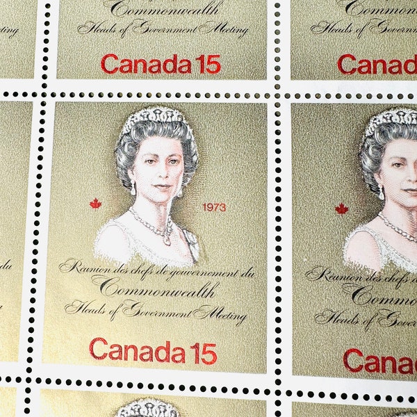 Queen Elizabeth Stamp Sheet - Etsy