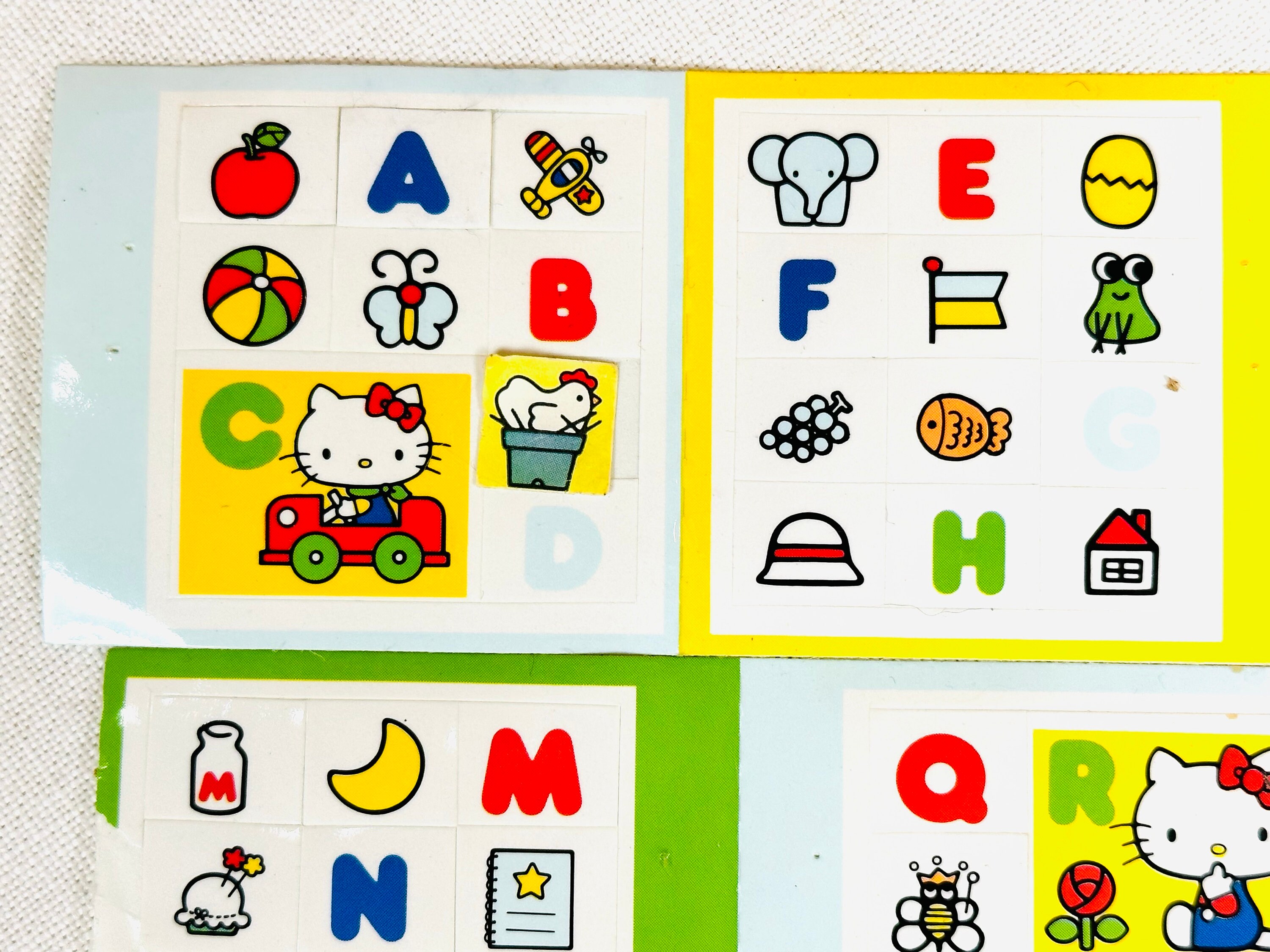 Vintage 80s Sanrio Hello Kitty Kawaii Alphabet Stickers Used - Etsy