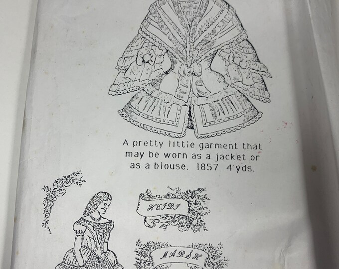 Vintage Heidi Marsh Civil War Pattern for a 1857 Muslin Body - Etsy