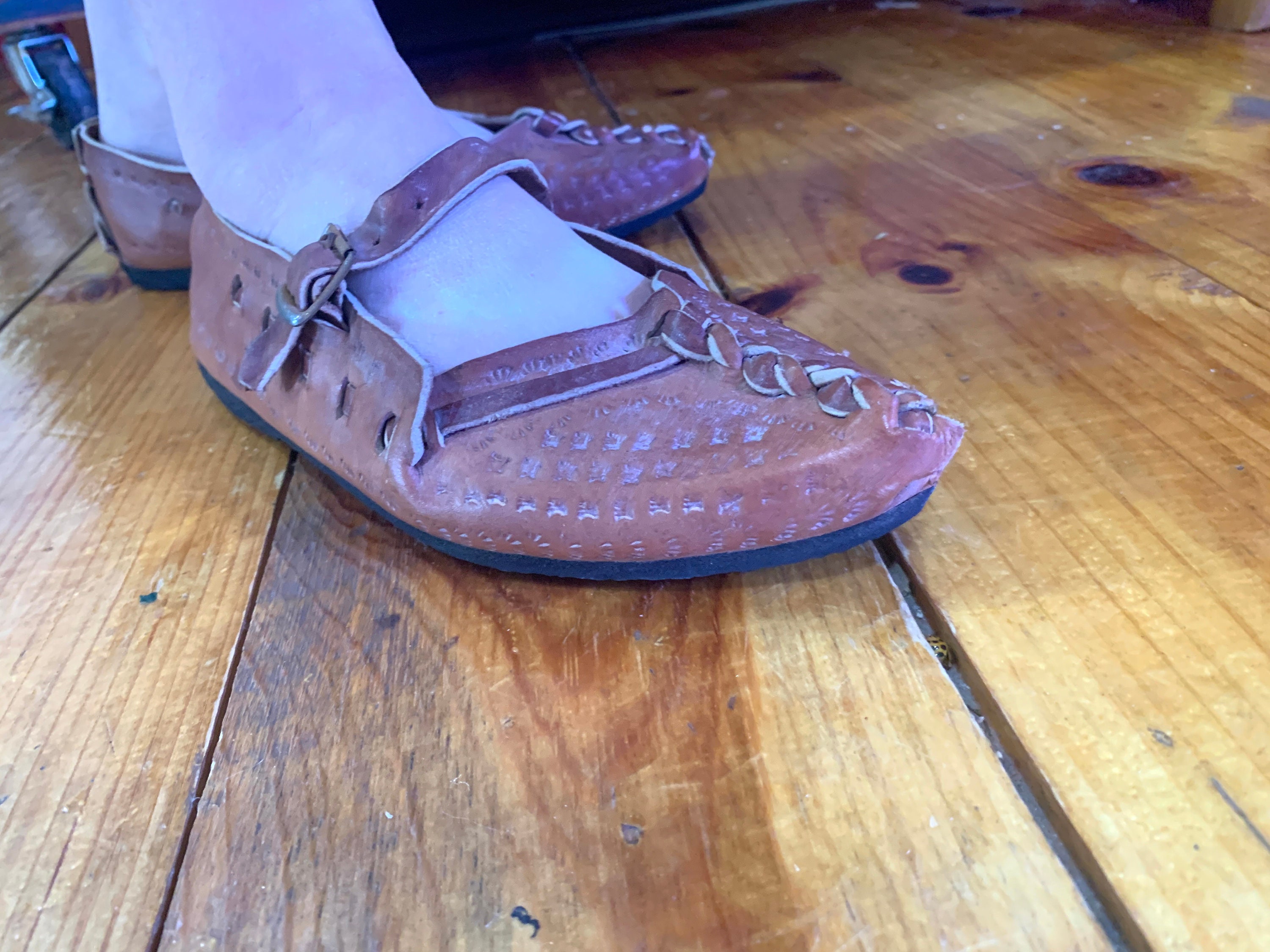 Vintage Polish Highlander Mountaineer Goralskie Shoes, Kierpce Shoes ...