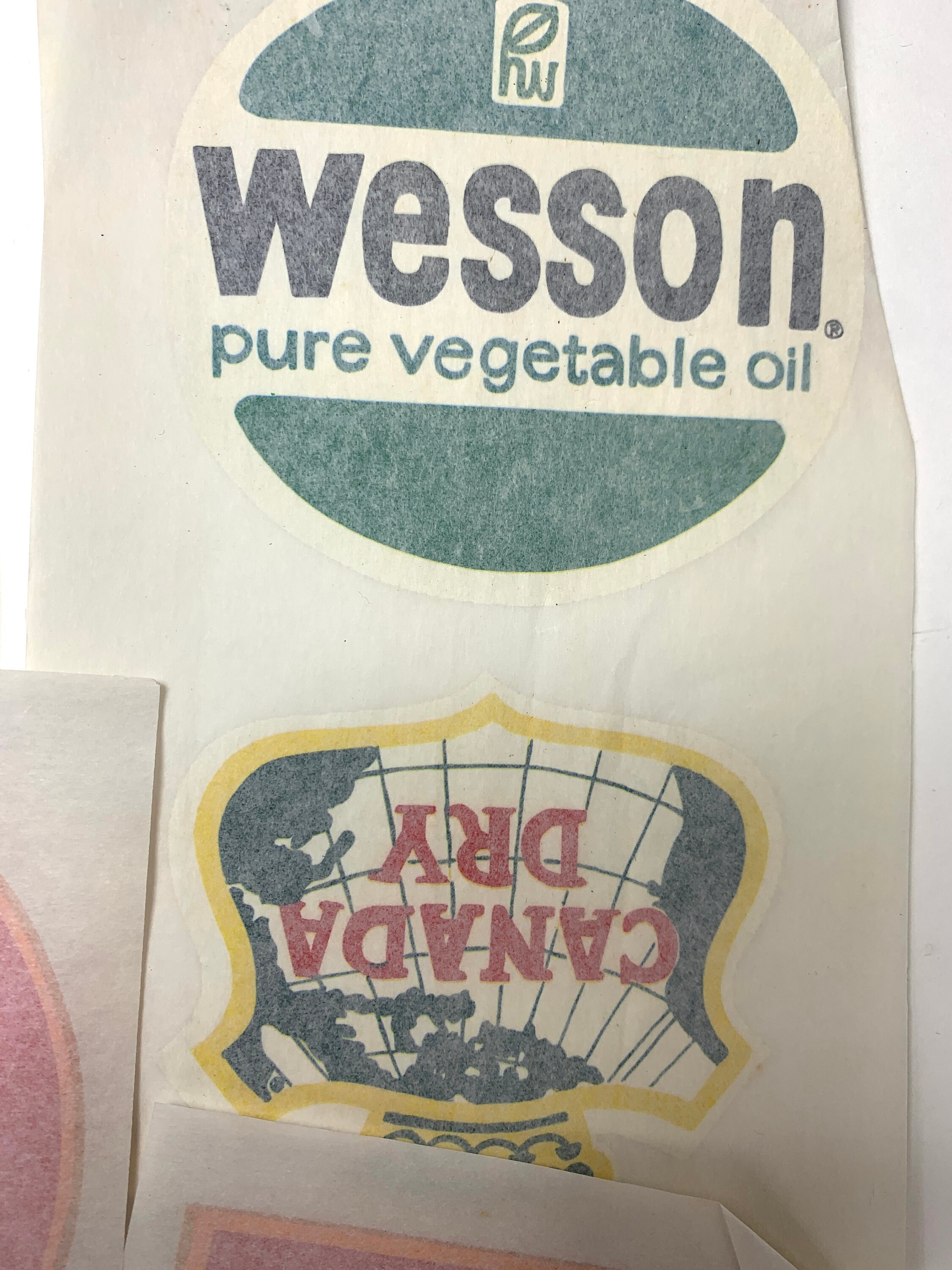 Vintage 70s Logo Iron on Transfers Hunt's Tomato Sauce, Wesson Oil ...