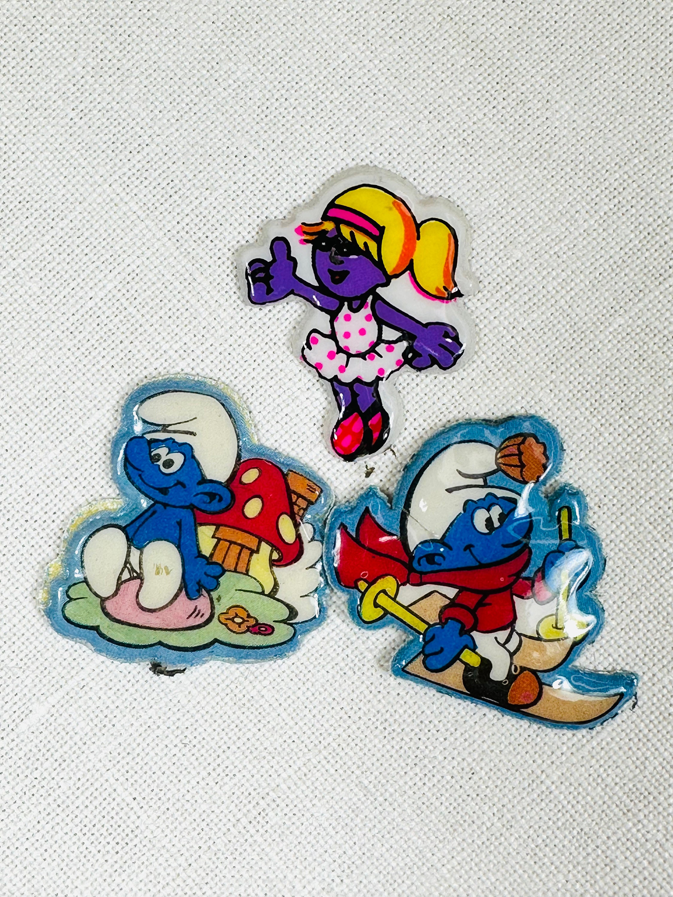 Vintage Puffy Smurf Stickers Used - Etsy