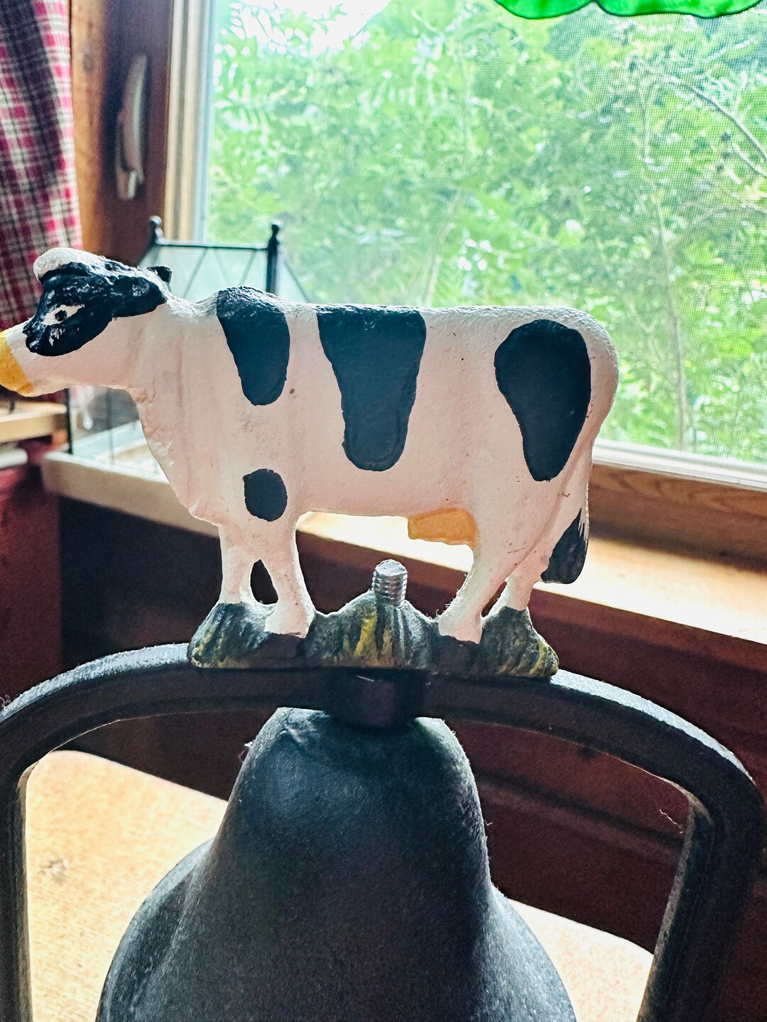 Vintage Cow Bell Stand Dinner Bell Cast Iron - Etsy