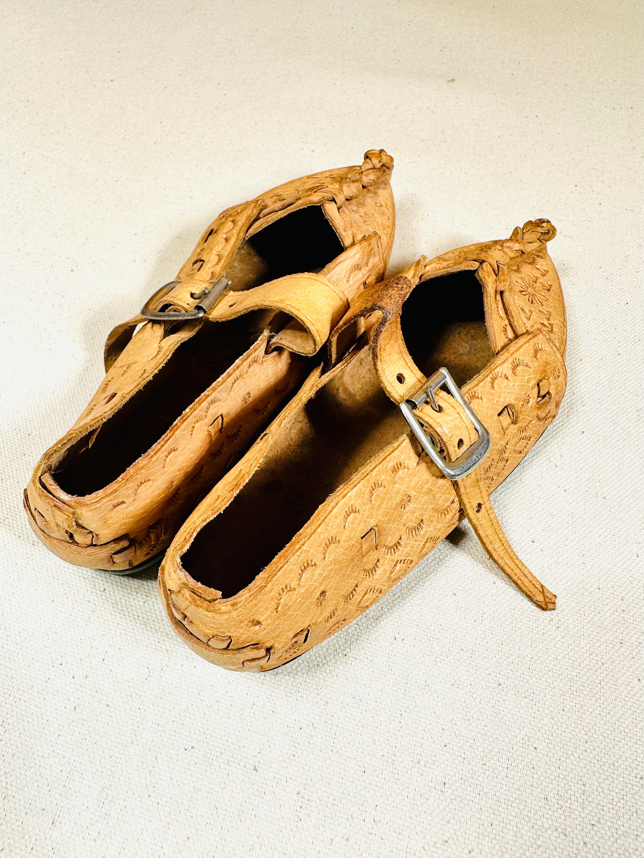 Vintage Polish Highlander Mountaineer Toddler Goralskie Shoes, Kierpce ...