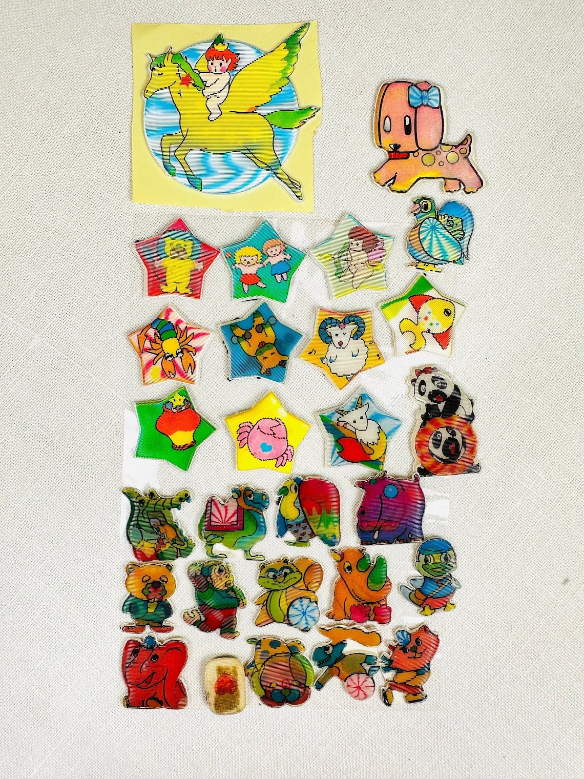 Vintage Lenticular 3d Motion Puffy Stickers Used - Etsy Canada