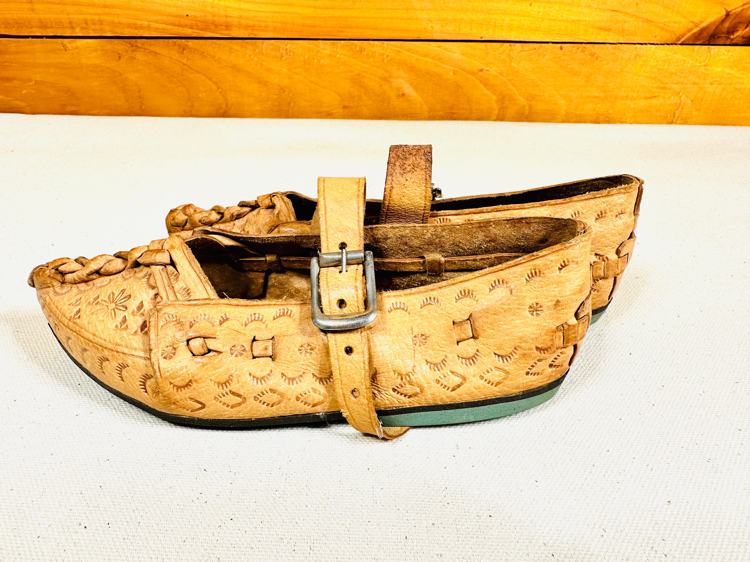 Vintage Polish Highlander Mountaineer Toddler Goralskie Shoes, Kierpce ...