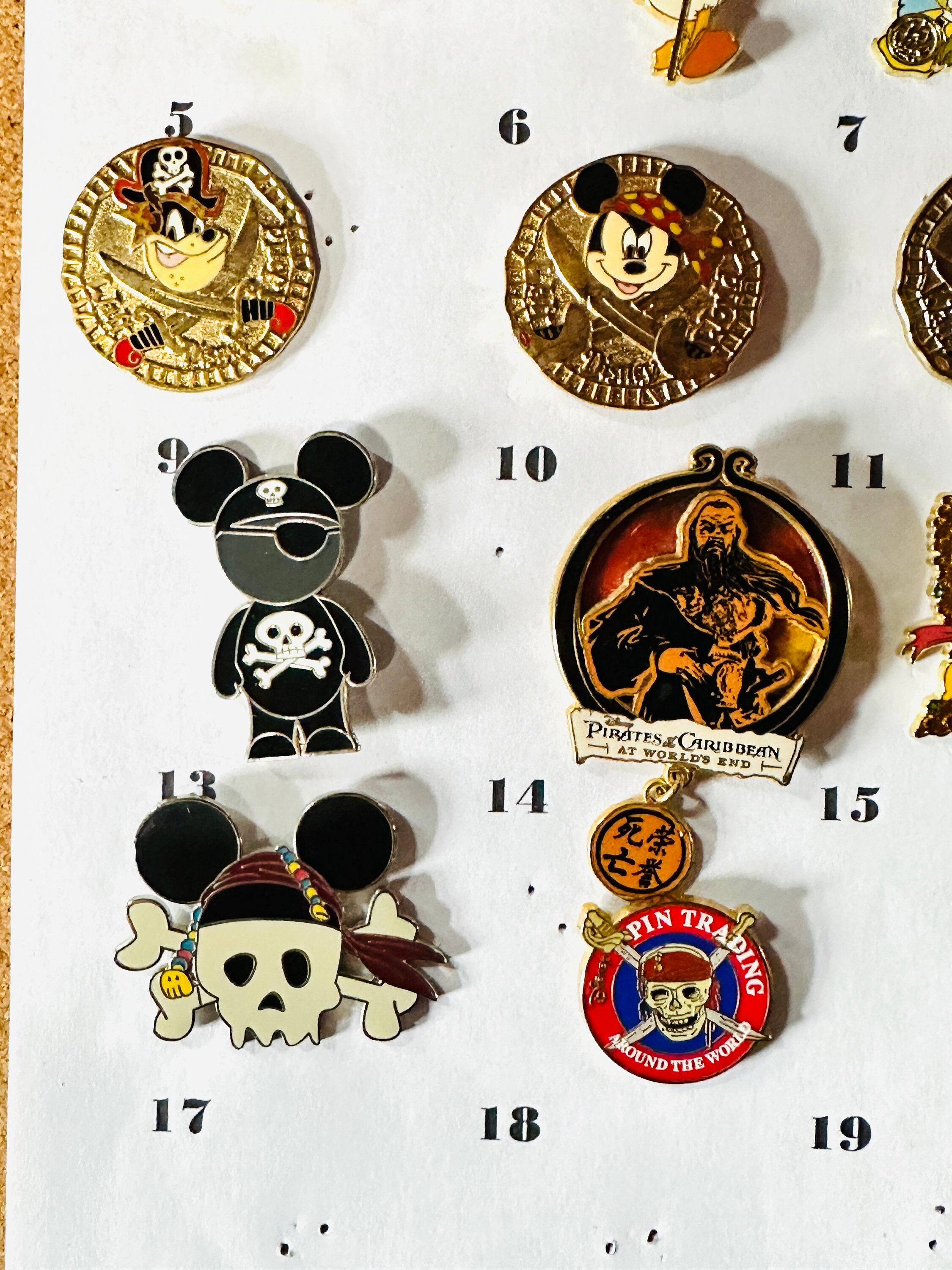 Disney Pirate Pins for Trading Make Into Jewelry or Needle Minder Board ...