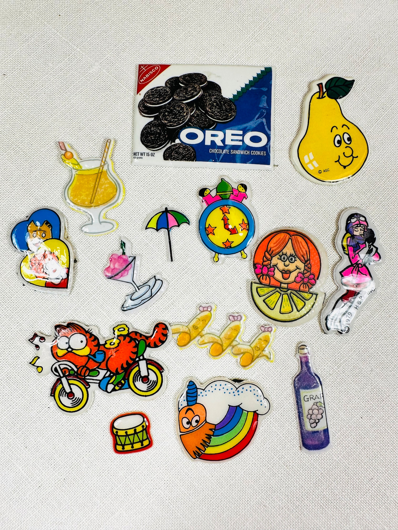 Vintage Scratch and Sniff Fruit Oreo Garfield Annie Stickers Used - Etsy