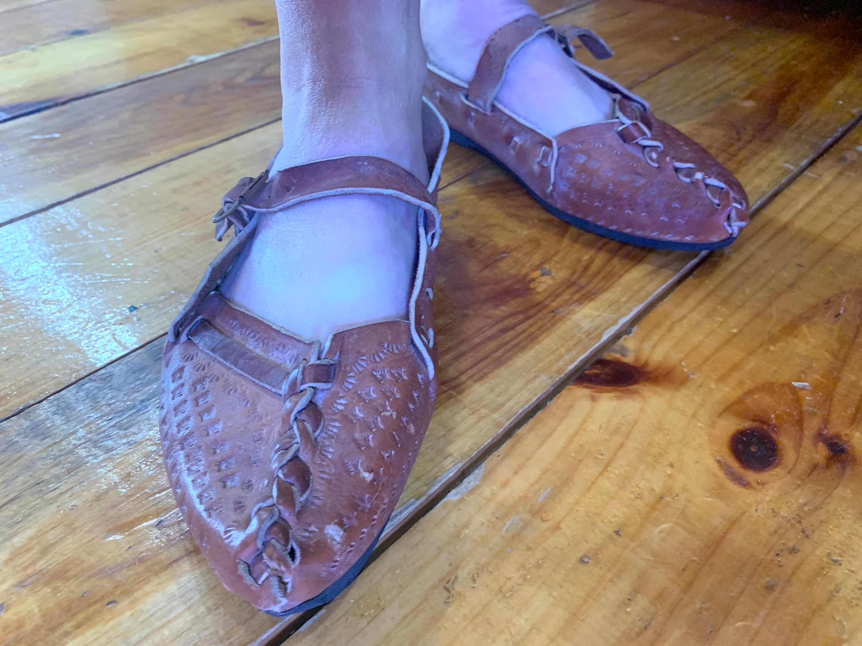 Vintage Polish Highlander Mountaineer Goralskie Shoes, Kierpce Shoes ...