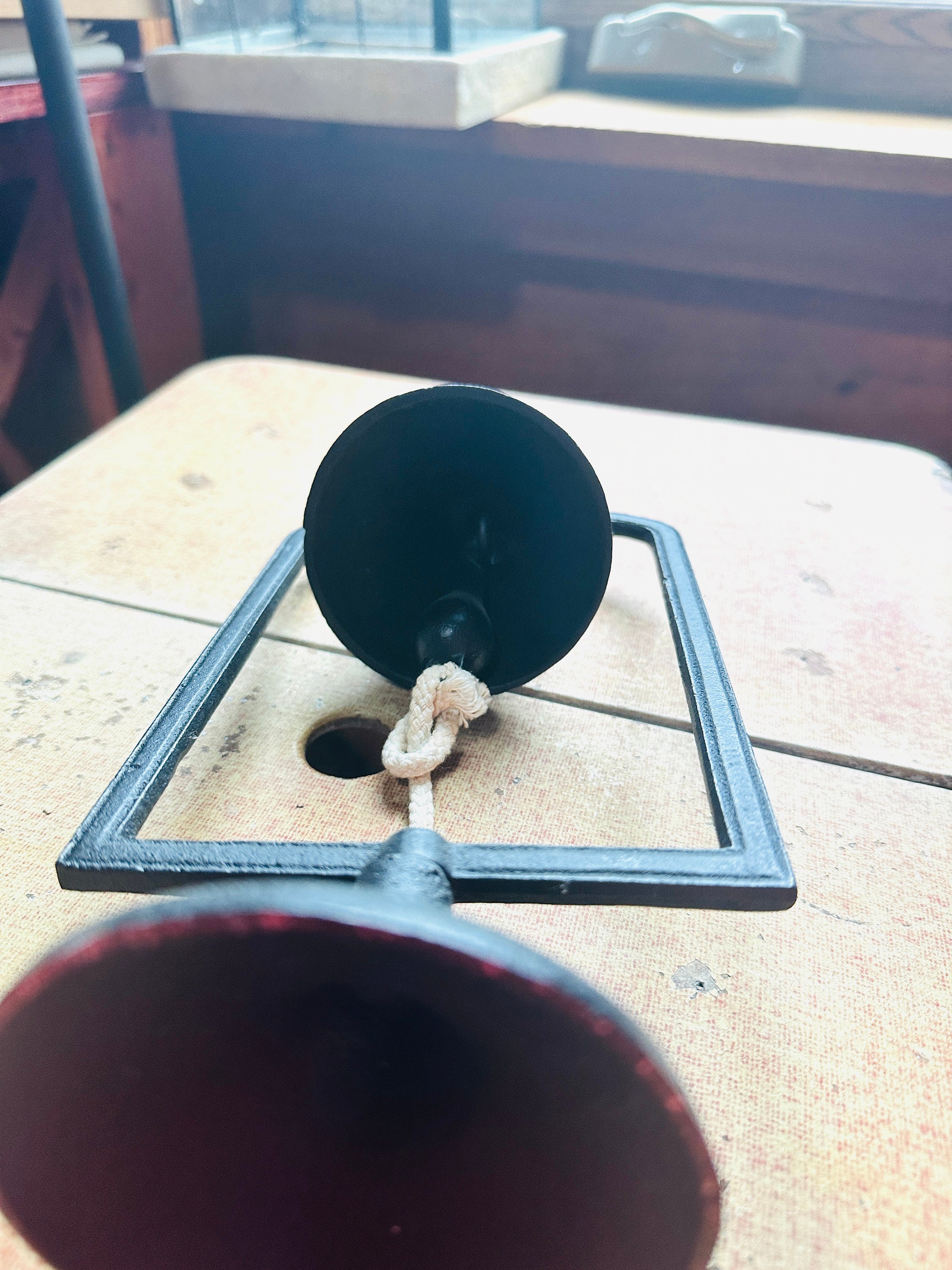 Vintage Cow Bell Stand Dinner Bell Cast Iron - Etsy