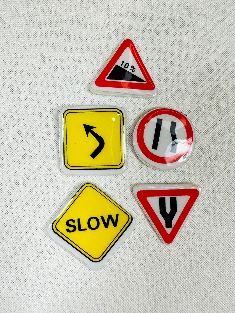 Vintage Puffy Caution Warning Road Traffic Sign Stickers Used - Etsy