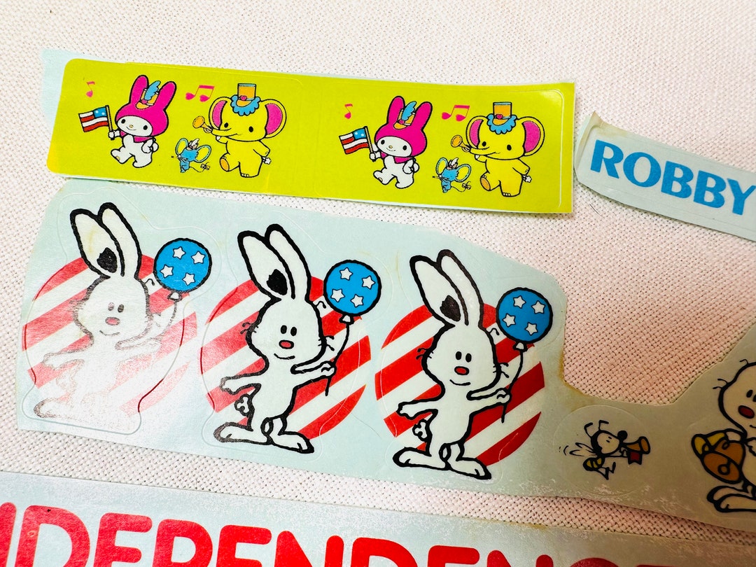 Vintage 80s Sanrio Robby Rabbit and My Melody Kawaii Stickers - Etsy