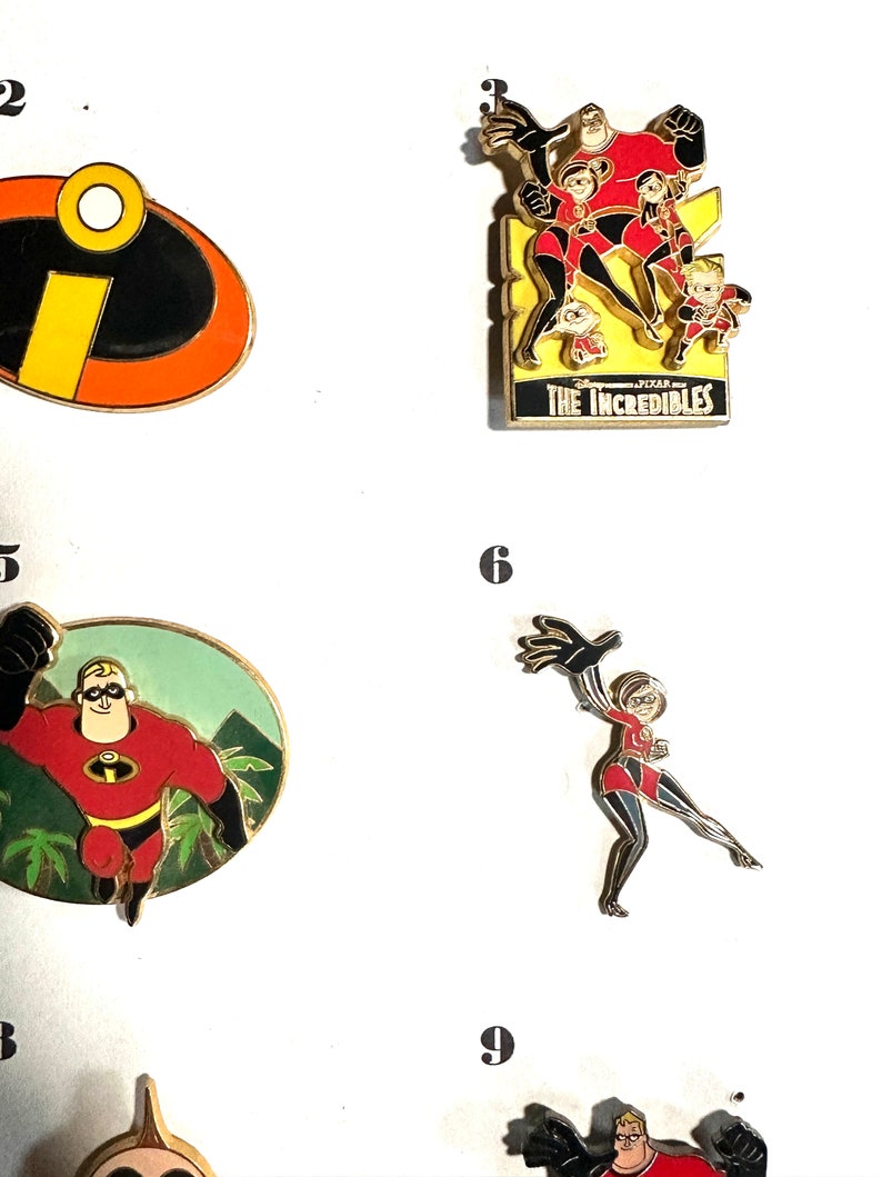Disney the Incredibles Pins for Trading Make Into Jewelry or Needle ...