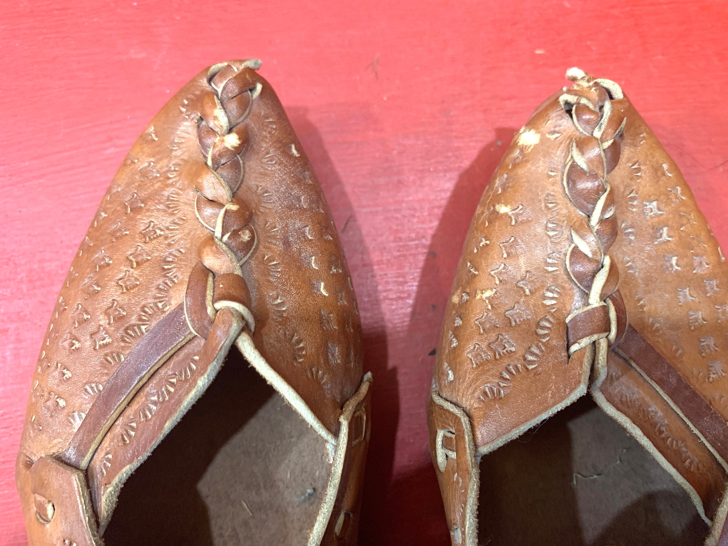 Vintage Polish Highlander Mountaineer Goralskie Shoes, Kierpce Shoes ...