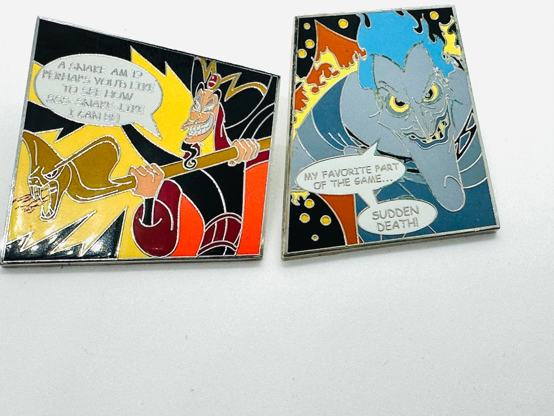 Disney Pin Villains Comic Book Jafar Hades Large Pins - Etsy