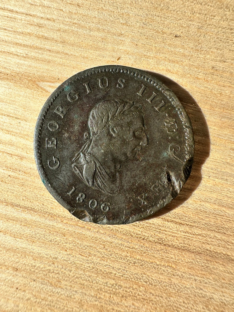 1806 1/2 Half Penny British Coin King George III - Etsy