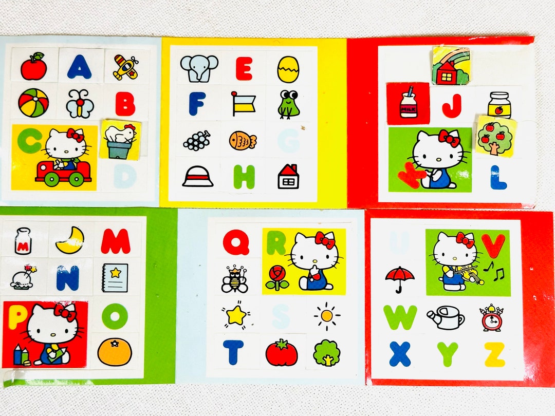 Vintage 80s Sanrio Hello Kitty Kawaii Alphabet Stickers Used - Etsy