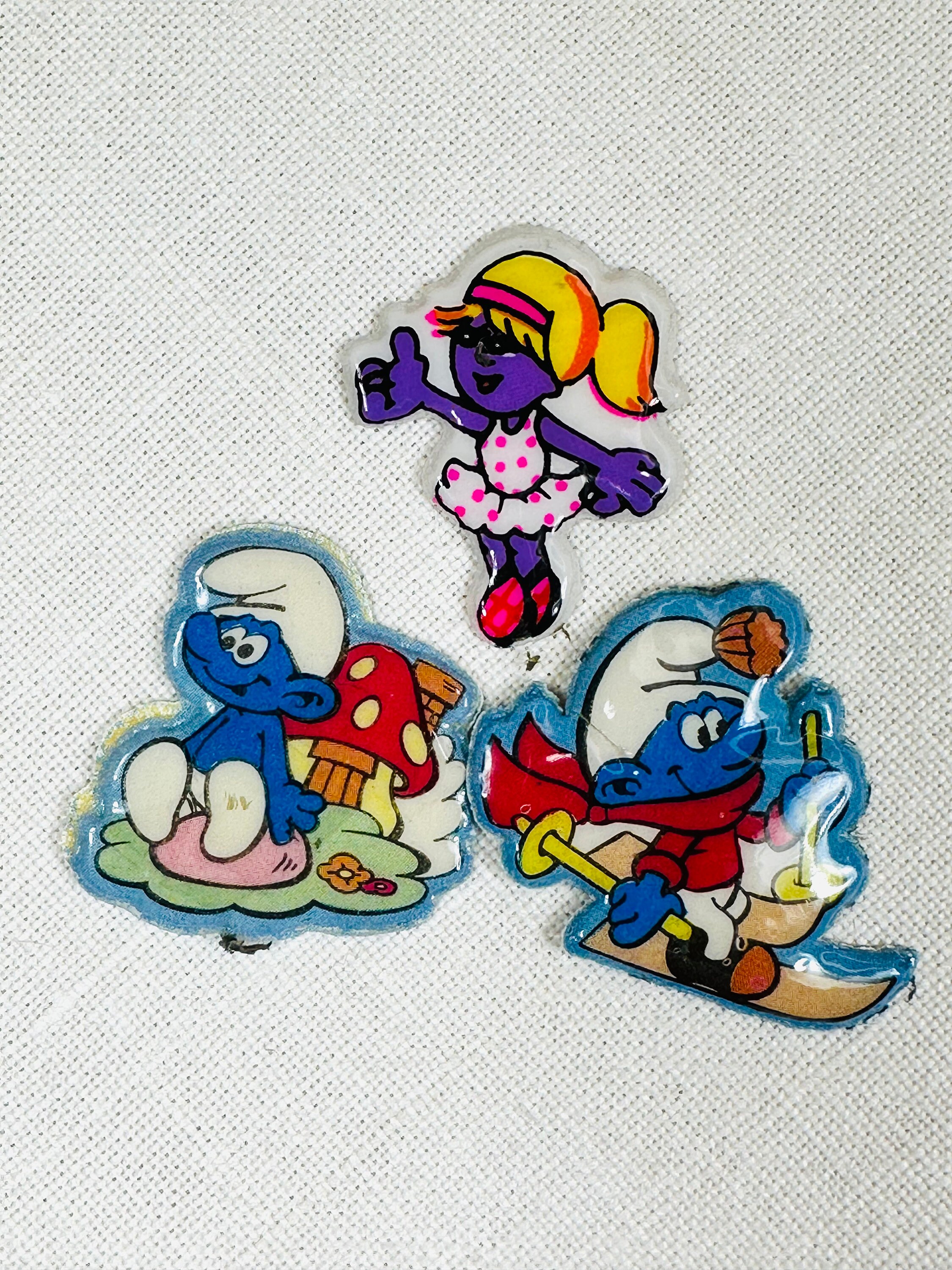 Vintage Puffy Smurf Stickers Used - Etsy