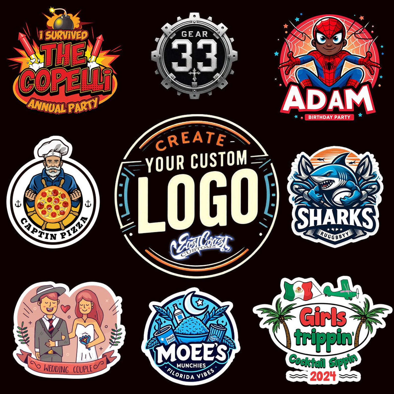 Create Your Custom Logos for Any Occasion , Send Us Something and We ...