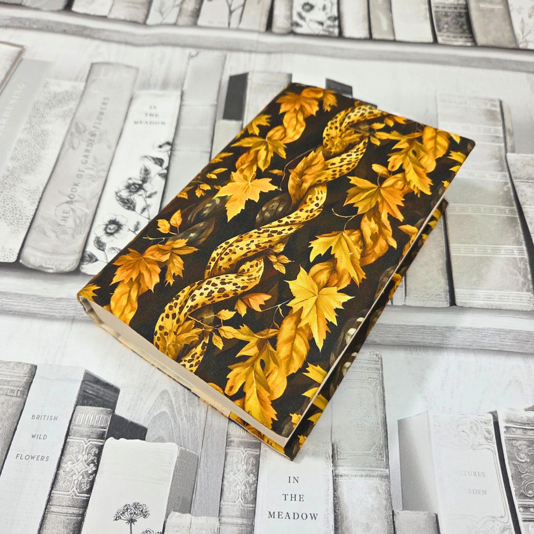 Personalized Fabric Book Cover - Autumn Leaves Vine Paperback Dust ...