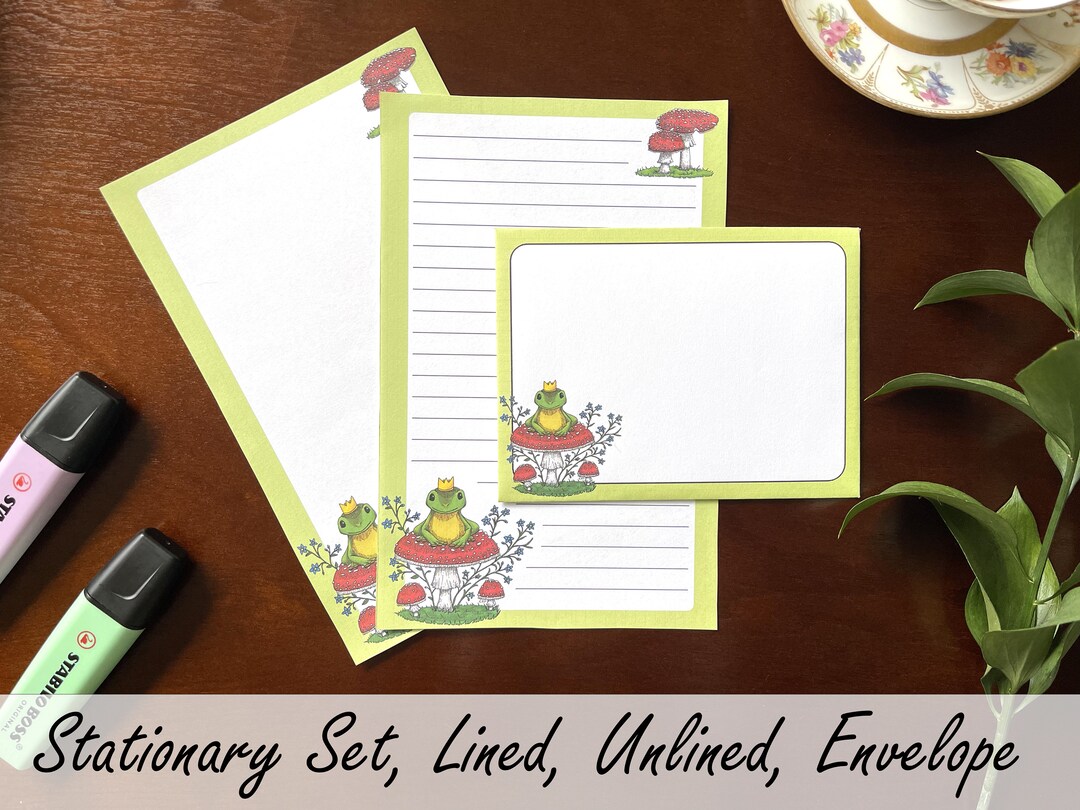 Printable Frog Prince Digital Letter Set, Instant Download Stationary ...