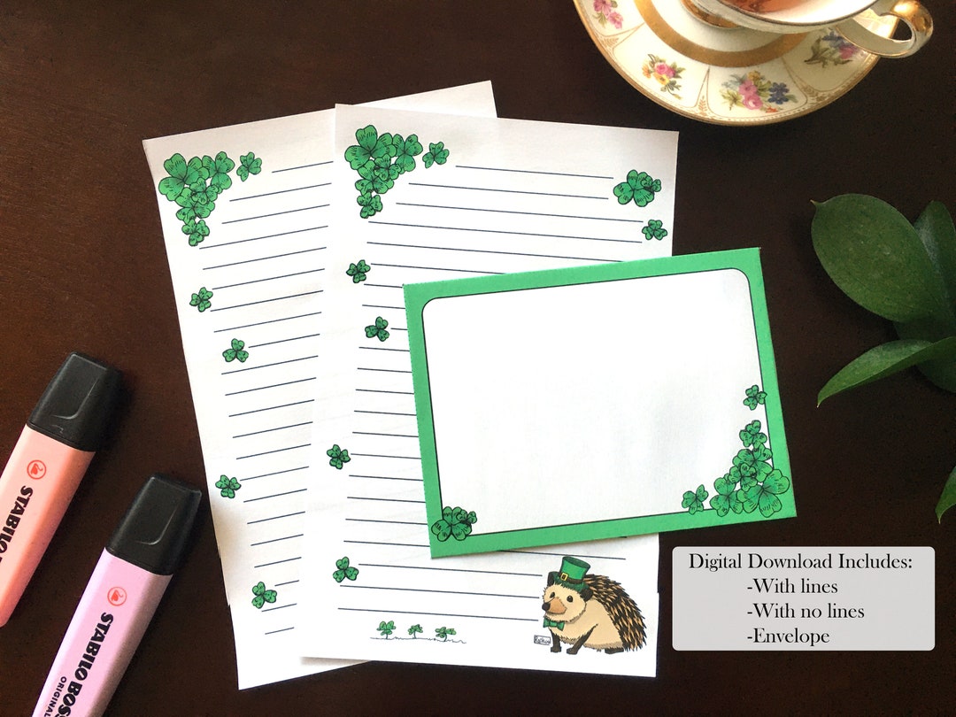 Printable Hedgehog Stationary Set, Instant Download Stationary Sheets ...