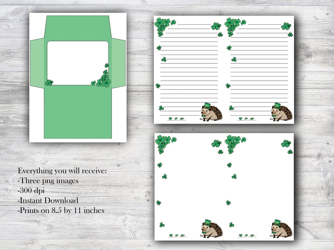 Printable Hedgehog Stationary Set, Instant Download Stationary Sheets ...