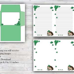 Printable Hedgehog Stationary Set, Instant Download Stationary Sheets ...