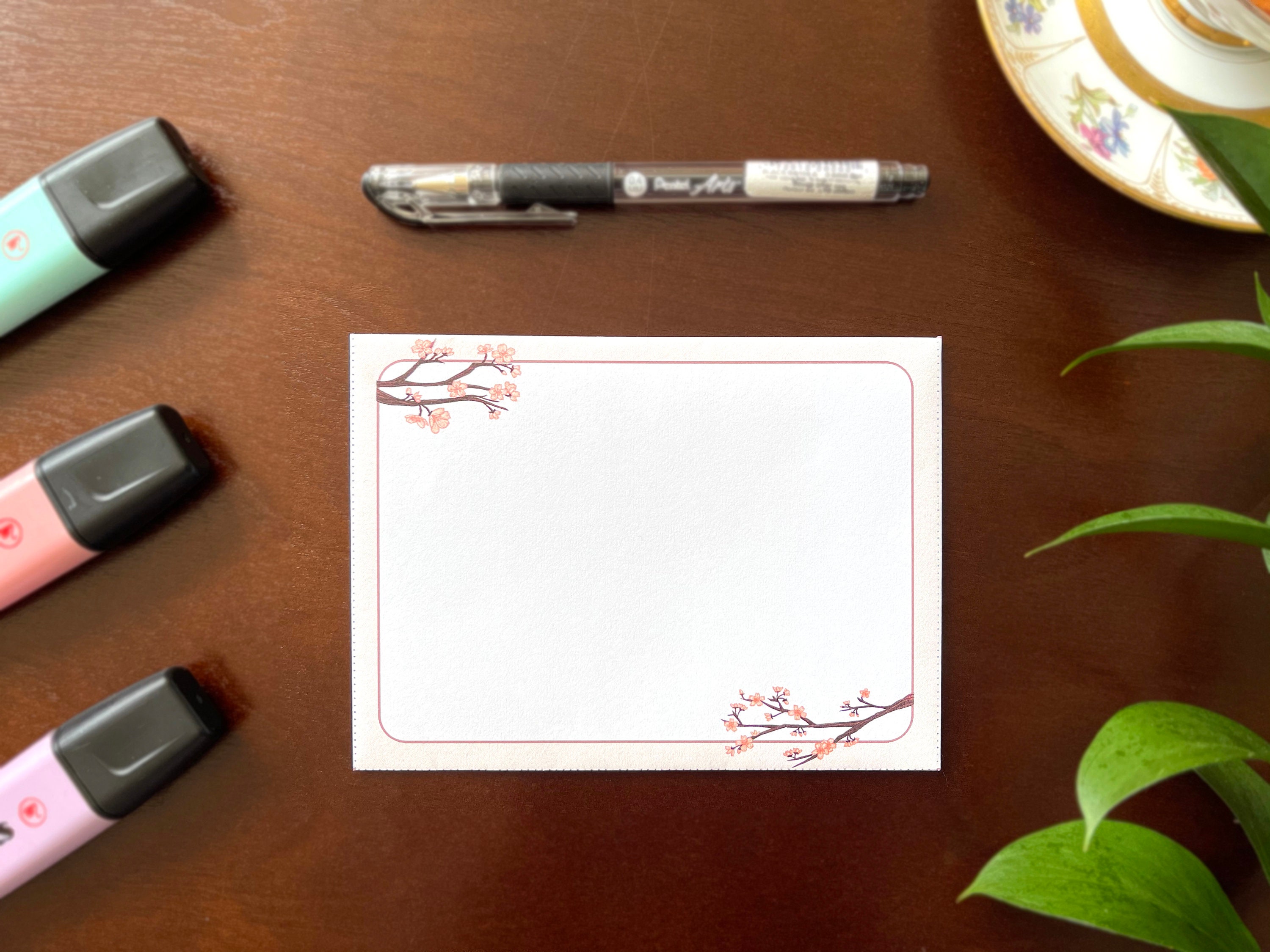 Printable Pink Cherry Blossom Digital Letter Set 2, Instant Download ...