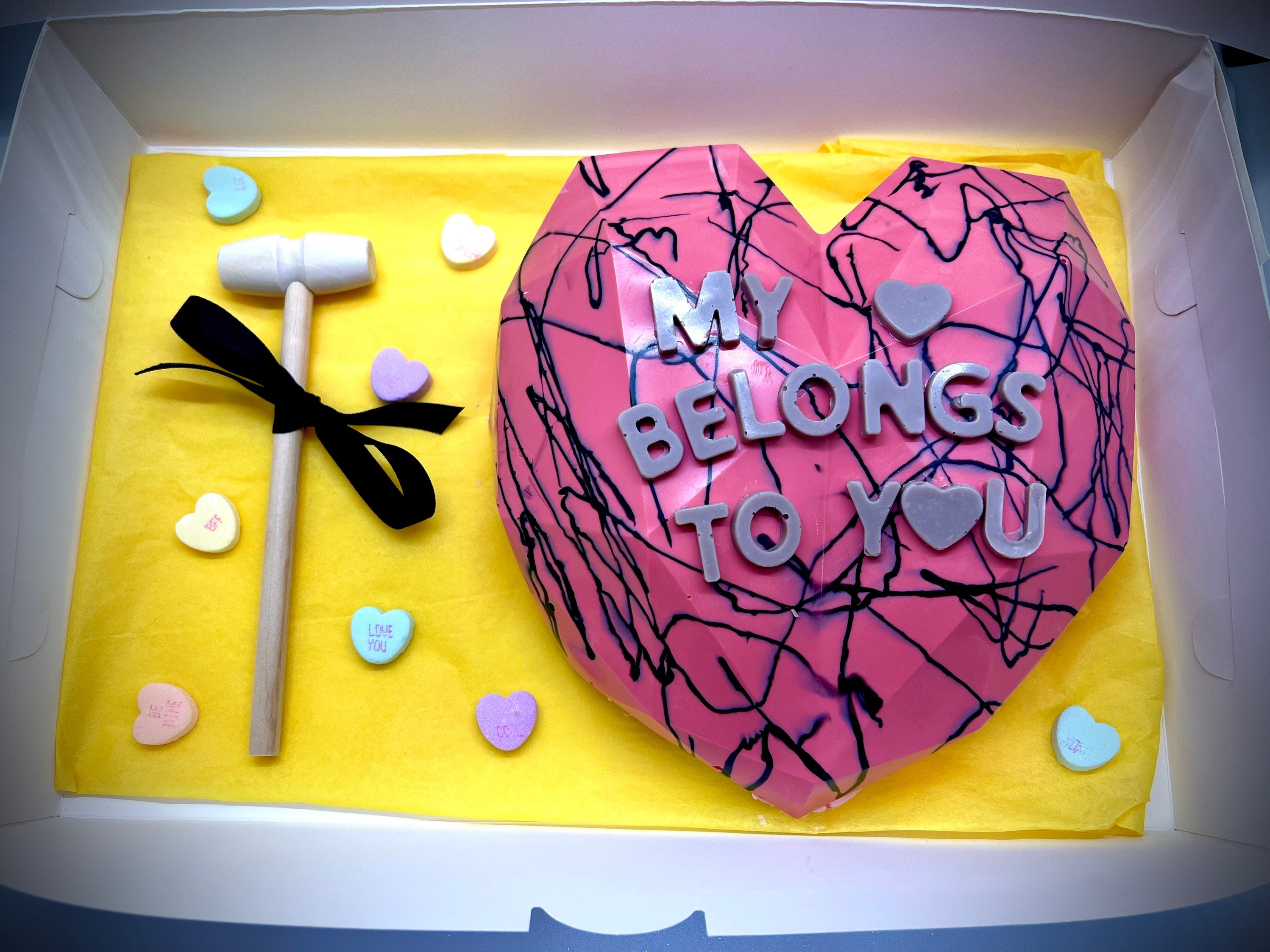 Breakable / Smash Heart With Wooden Hammer customizable - Etsy