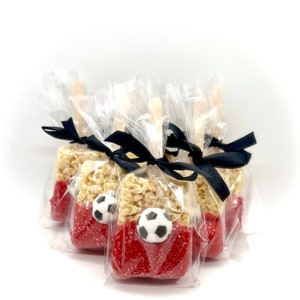 1 Dozen Sports Chocolate Covered Rice Krispy Treats Soccer /basketball ...