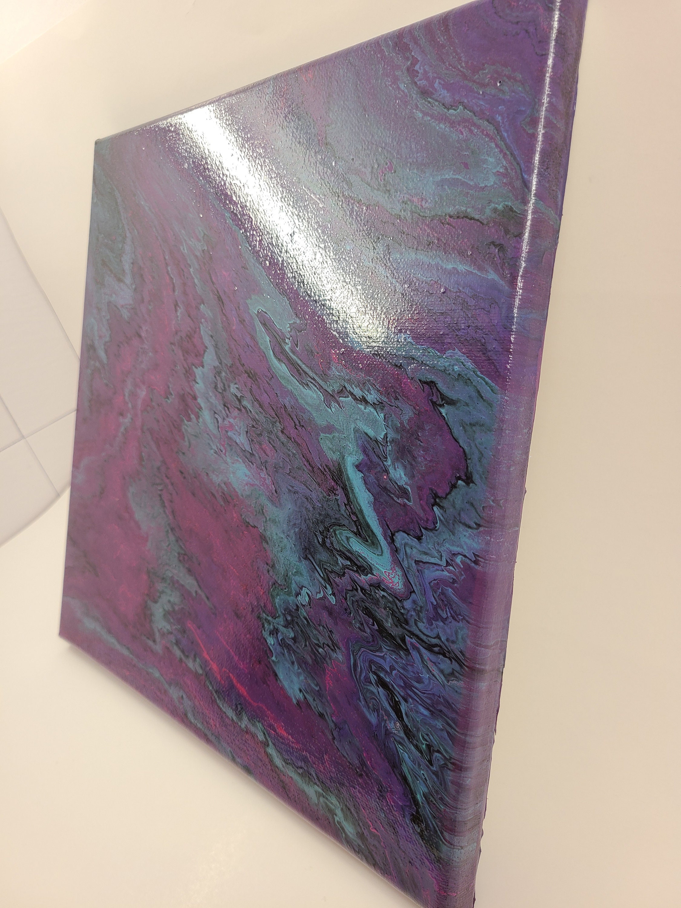 Magical Patterns 12x12 Acrylic Poured Painting Original - Etsy