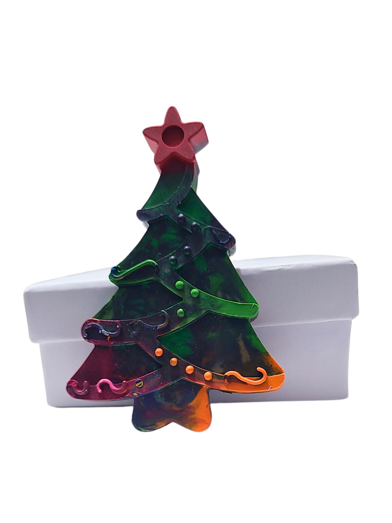 Christmas Tree Crayon: Jumbo Recycled Crayon, Kids Stocking Stuffer - Etsy