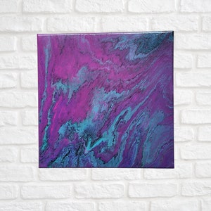 Magical Patterns 12x12 Acrylic Poured Painting Original Artwork With ...