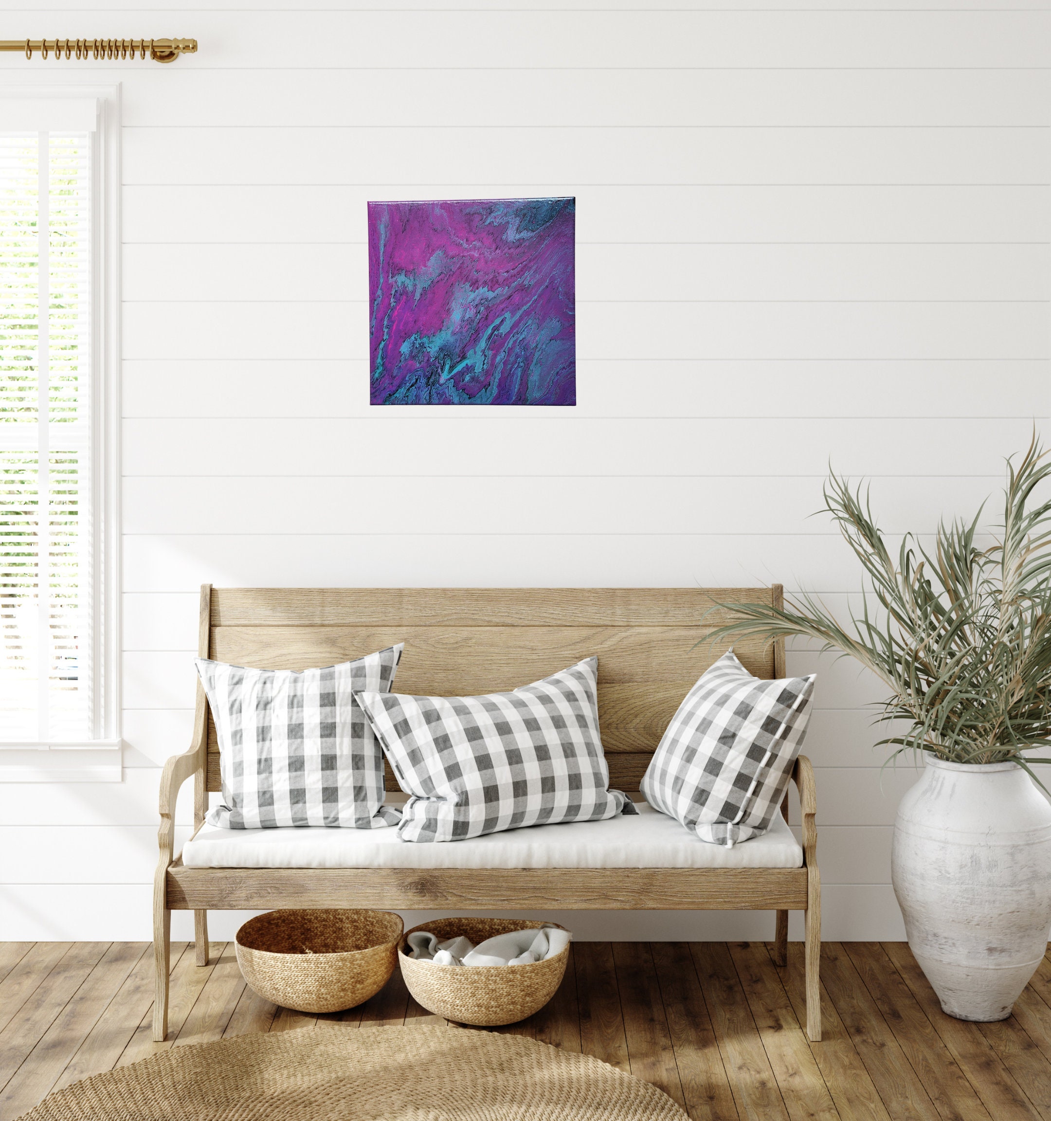 Magical Patterns 12x12 Acrylic Poured Painting Original - Etsy