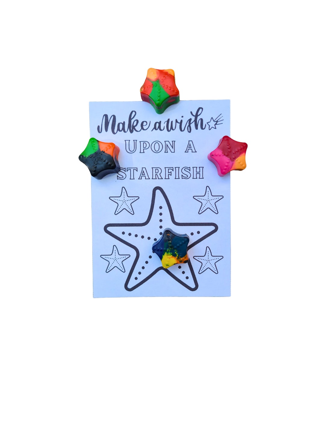 Starfish Crayons and Mini Coloring Page Set, Wish Upon a Starfish. Non ...