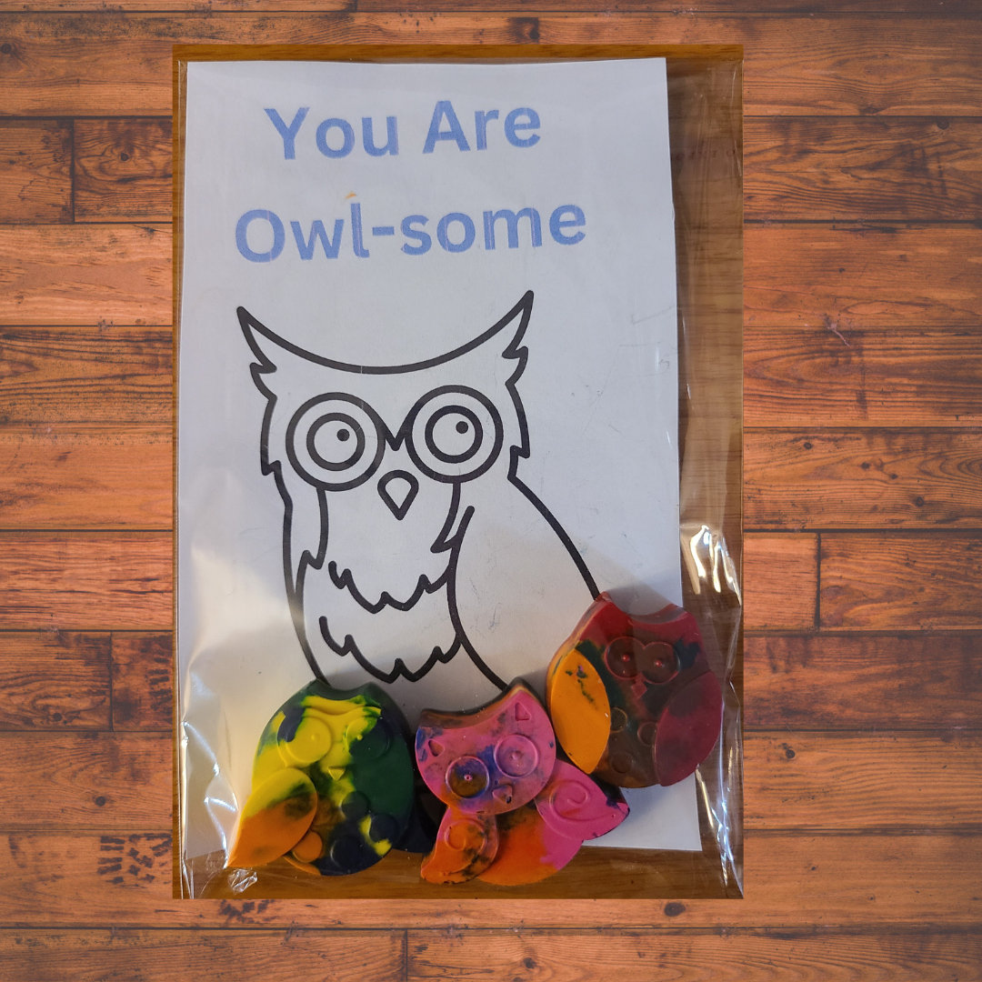 Owls Crayon Melting Art Designs