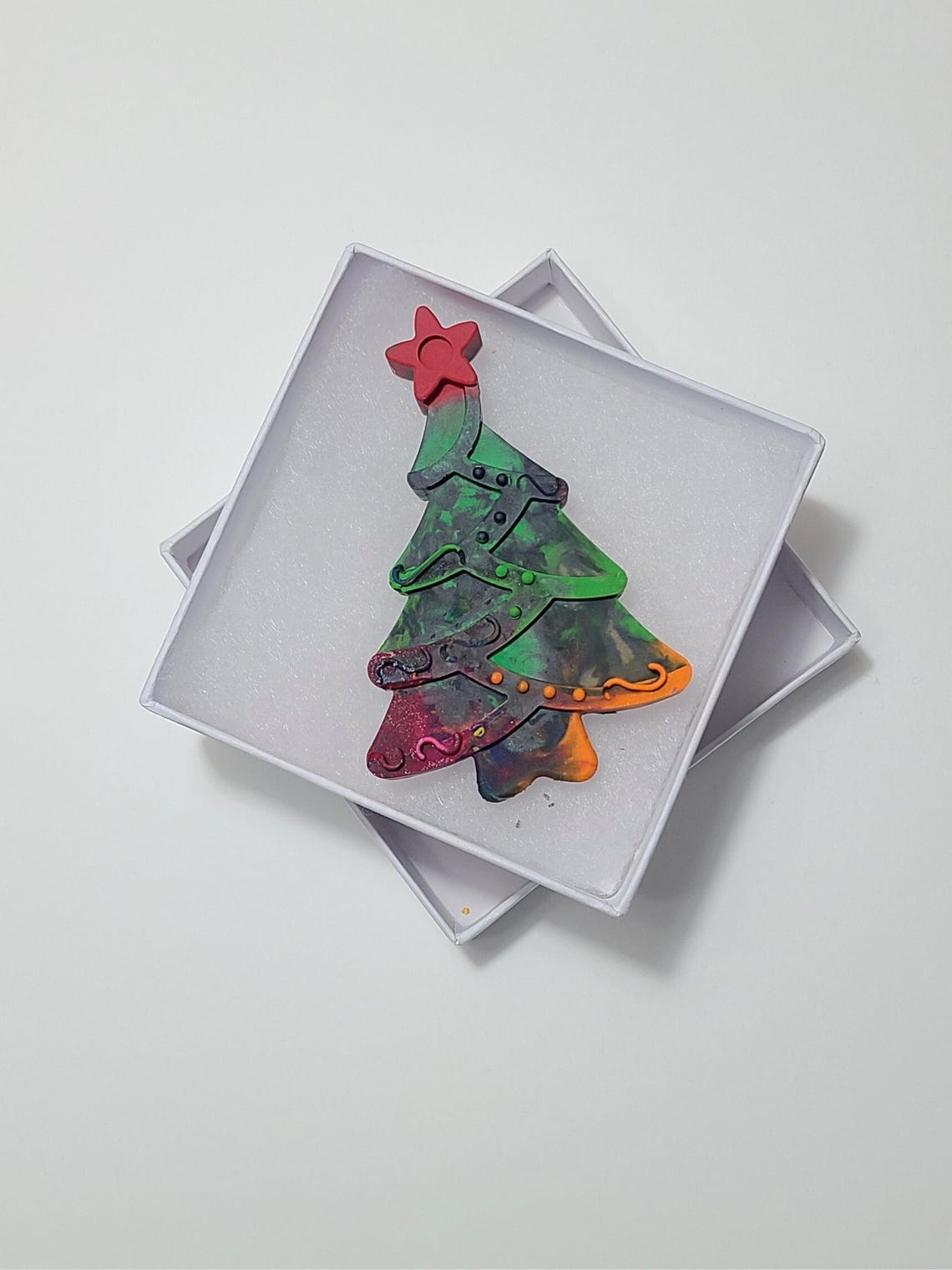 Christmas Tree Crayon: Jumbo Recycled Crayon, Kids Stocking Stuffer - Etsy