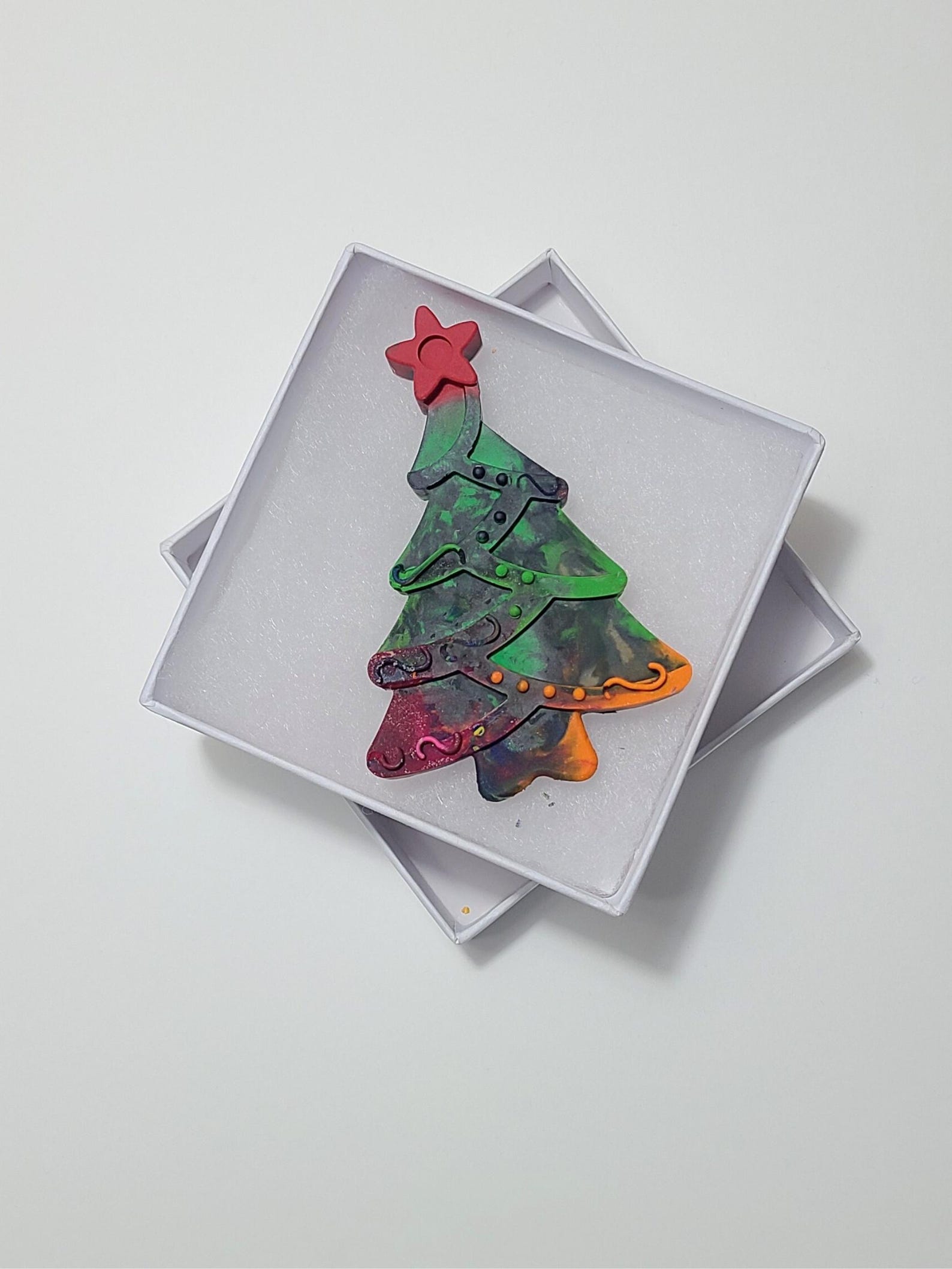 Christmas Tree Crayon: Jumbo Recycled Crayon, Kids Stocking Stuffer - Etsy