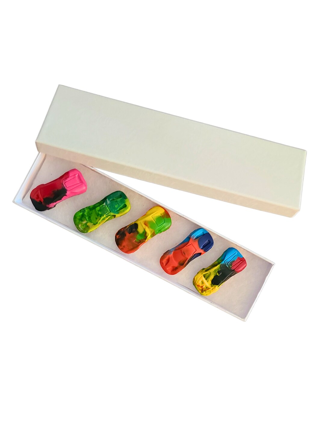 Race Car Crayon Set of 5 Shaped Crayons, Race Car Party Favors, Race ...