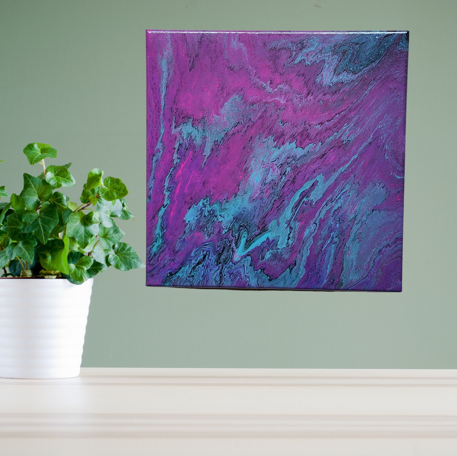 Magical Patterns 12x12 Acrylic Poured Painting Original - Etsy